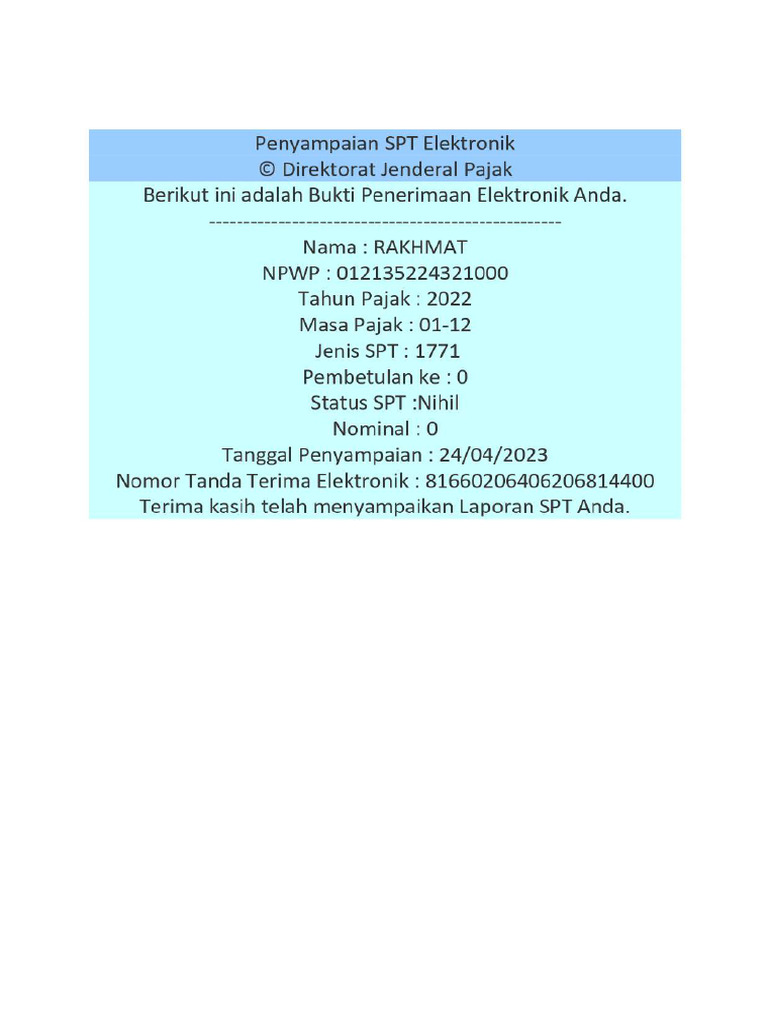 SPT 2022 - Rakhmat CV | PDF