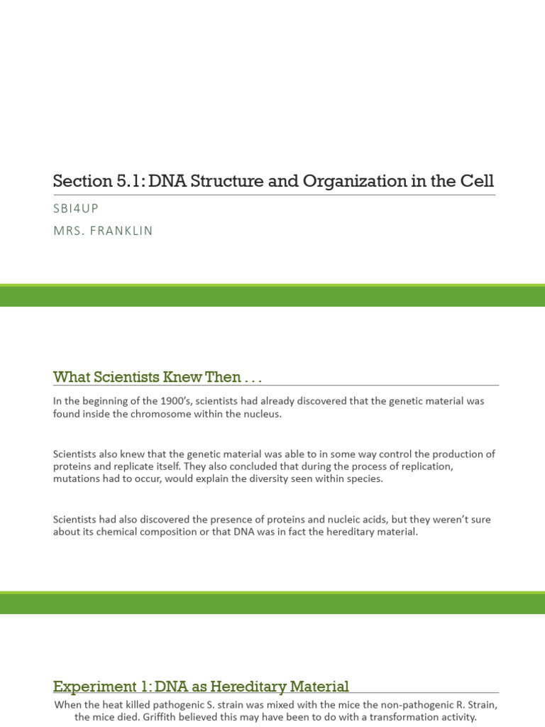 Lesson 1 - 5.1 Dna Structure Coiling | PDF | Dna | Gene