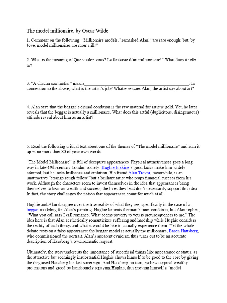 The Model Millionaire Bolyai Tasks | PDF