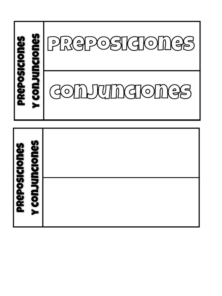 Preposiciones y Conjunciones | PDF