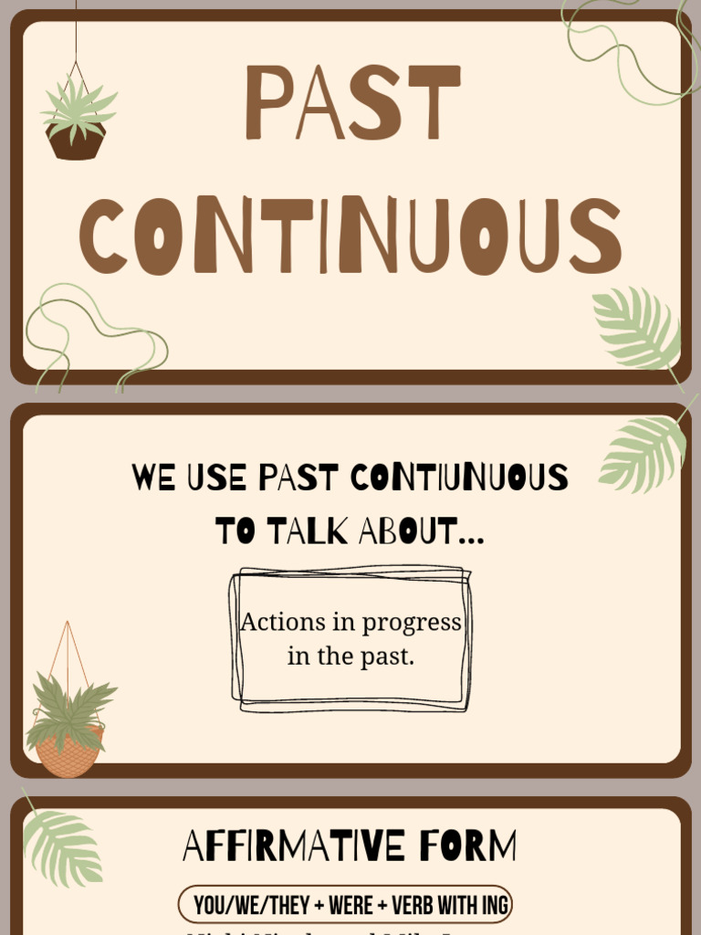 Past Continuous | PDF