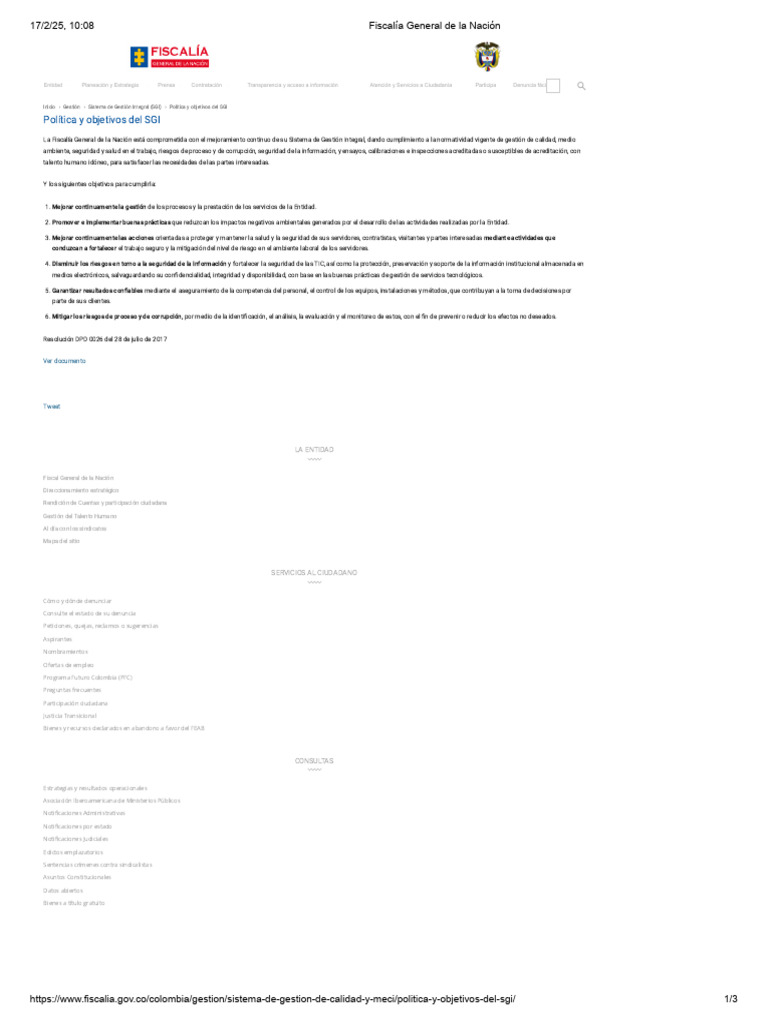 03 Política y Objetivos Del SGI | PDF | Valores | Seguridad de información