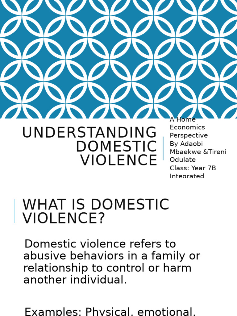 Domestic Violence Presentation | PDF