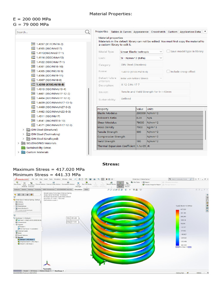 Material Properties and Stress Analysis | PDF