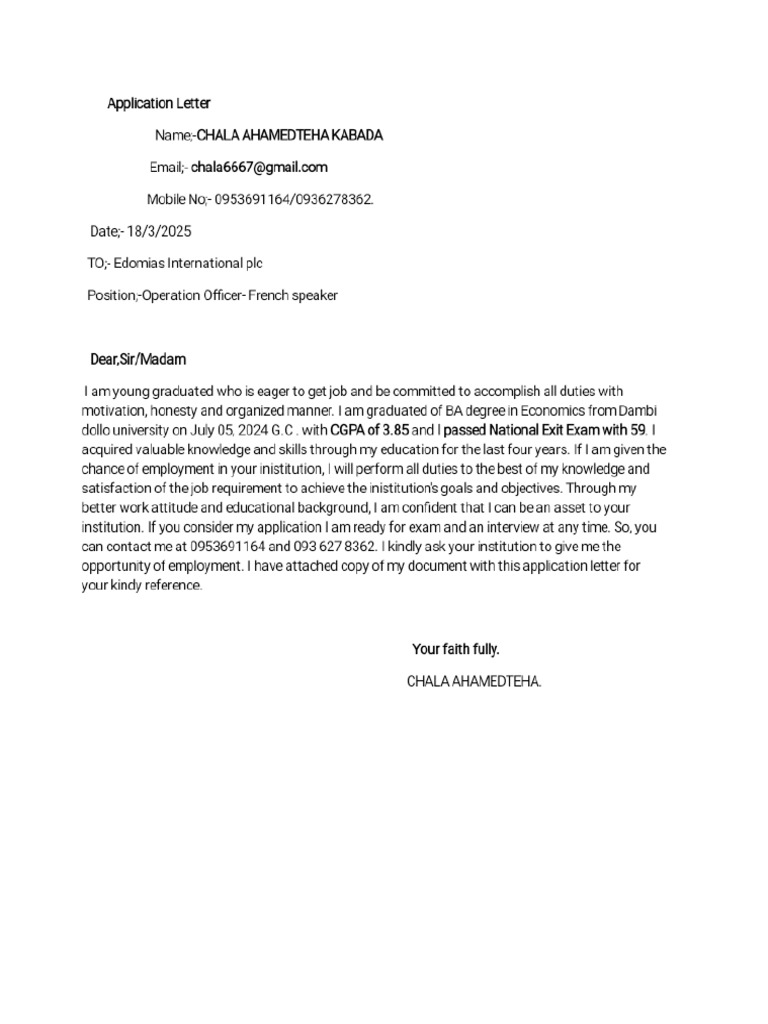 Application Let For DRC | PDF