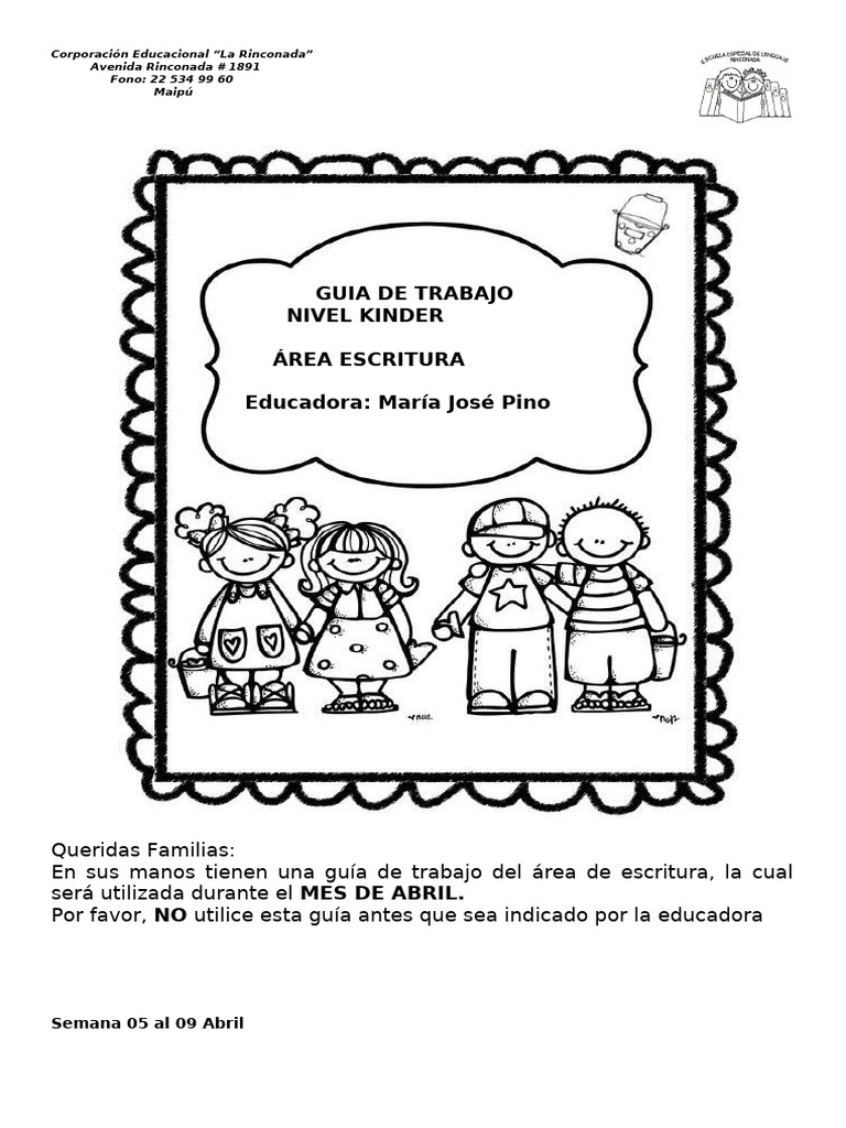 GUIA KINDER ESCRITURA | PDF