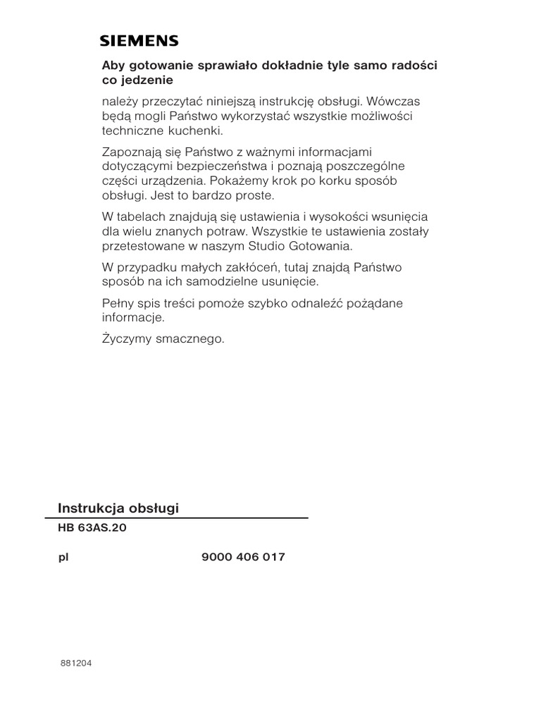 Instrukcja Obs Ugi Do Piekarnika | PDF