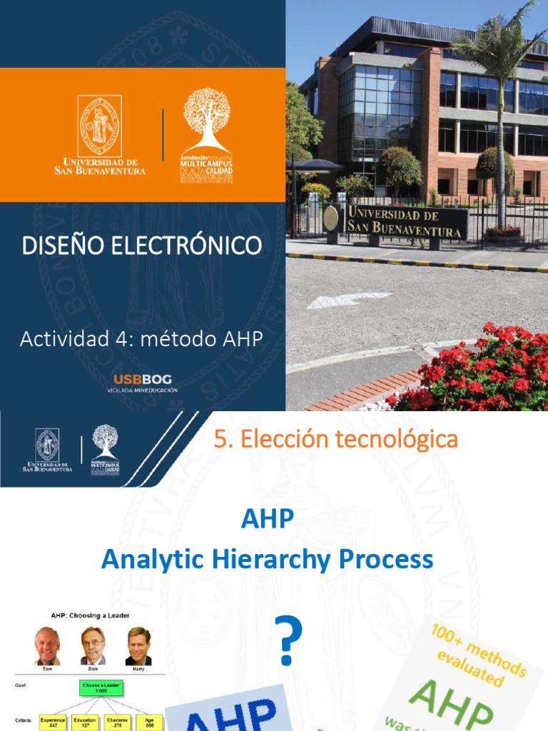 Actvidad 4 - Método de Elección Tecnlógica AHP | PDF