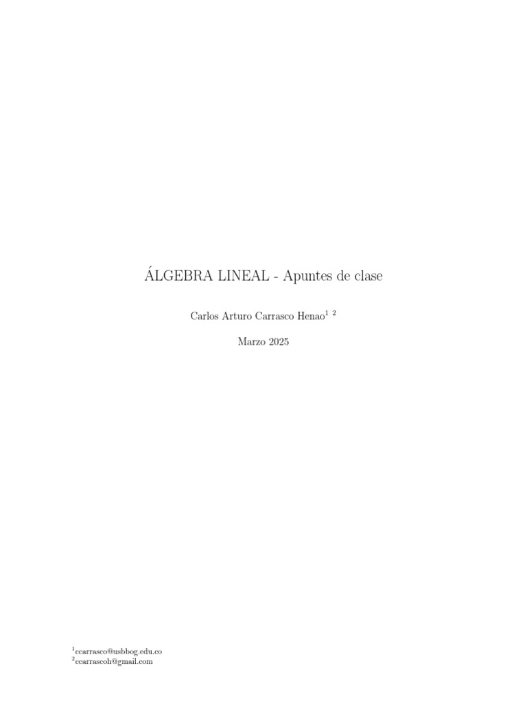 Métodos de Solución en Álgebra Lineal | PDF | Sistema de ecuaciones ...