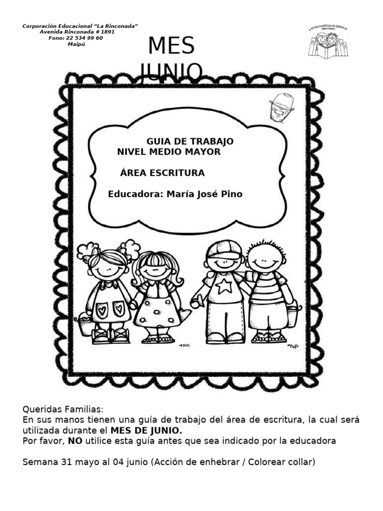 Guia Escritura Mmayor - Junio | PDF