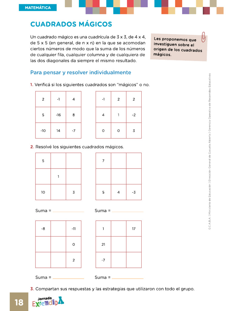 1 Cuadrados Mágicos | PDF