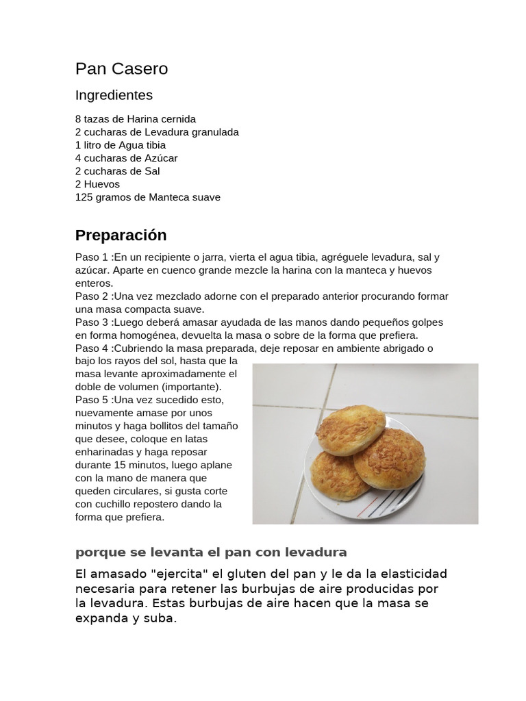 Pan Casero | PDF