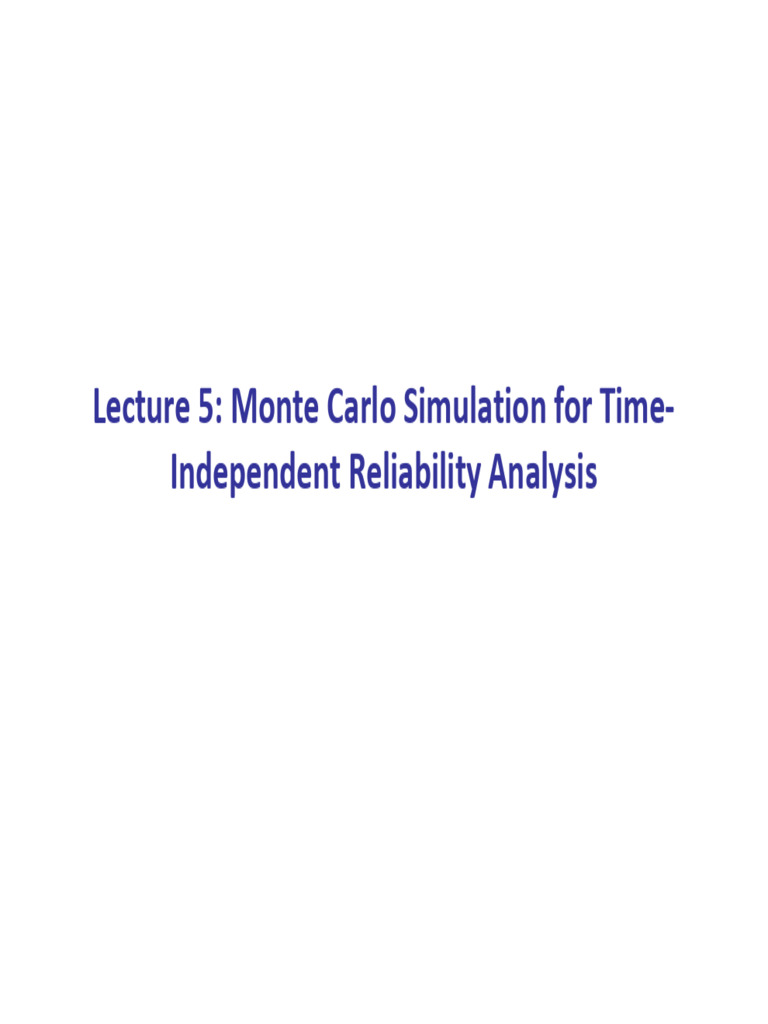 Lecture 5 - Monte Carlo Simulation | PDF | Normal Distribution | Monte Carlo Method
