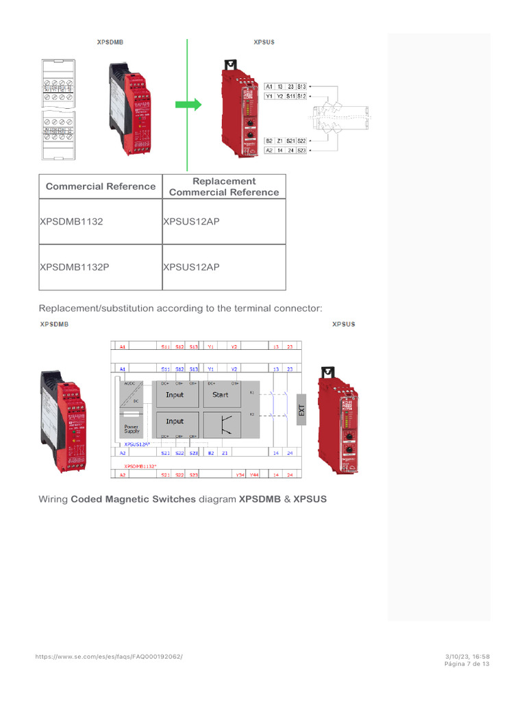 XPSDMB1132 Wiring Replacement Guide | PDF
