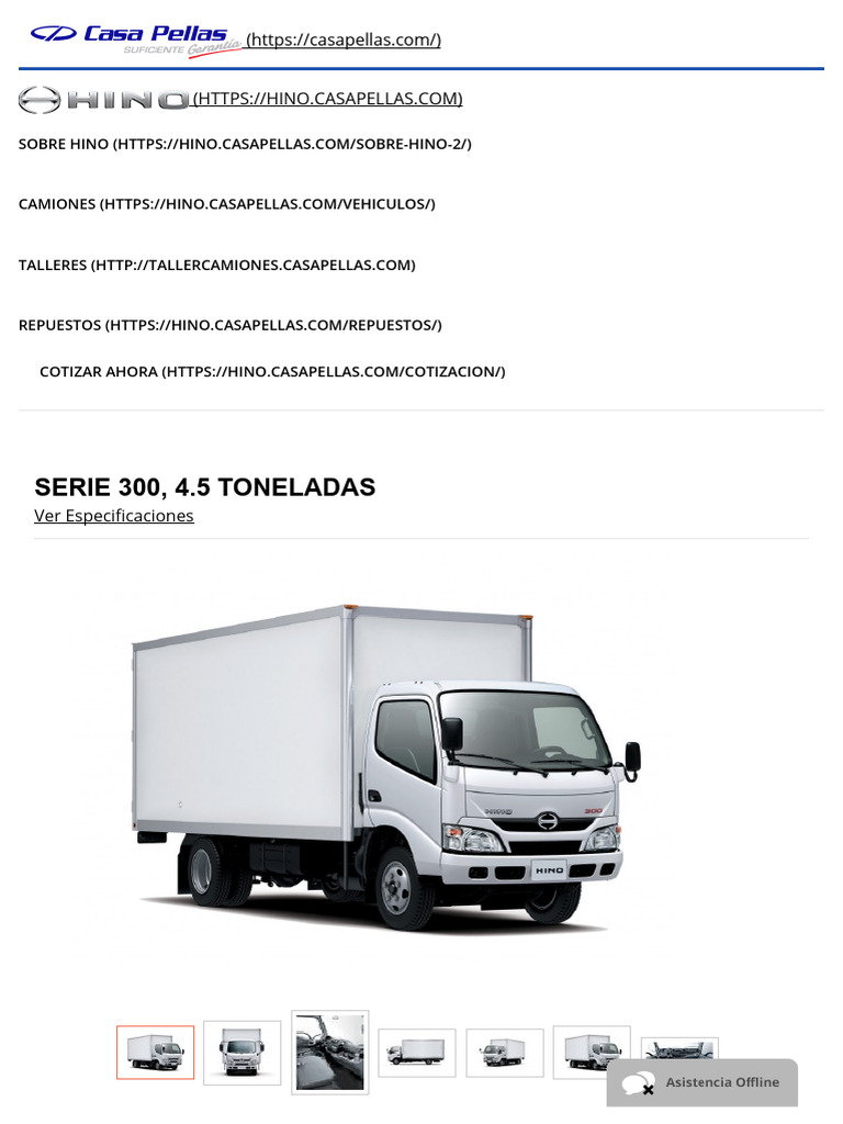 Camión Hino 300 de 4.5 Toneladas | PDF | Camión | Carros deportivos