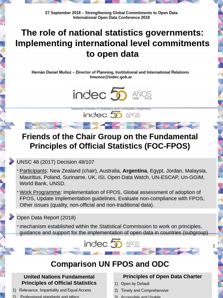 International Open Data Conference 2018 - Hernan Muñoz INDEC | PDF | Official Statistics ...