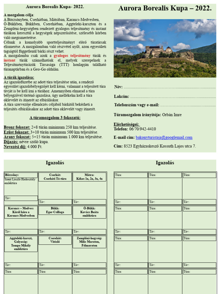 Aurora Borealis Kupa 2022 | PDF