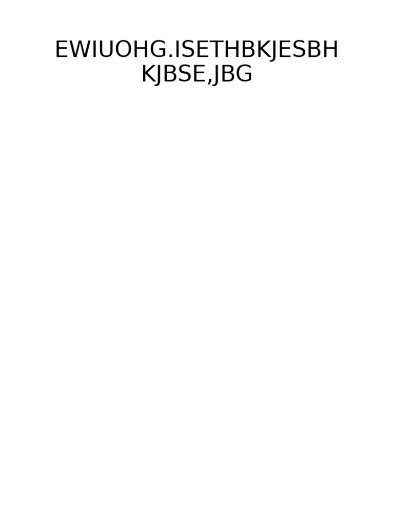 Ewiuohg - Isethbkjesbh Kjbse, JBG | PDF