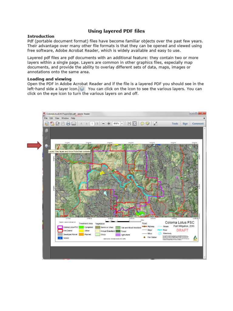 Using Layerd PDFs With Sample Map | PDF | Application Software | Computing