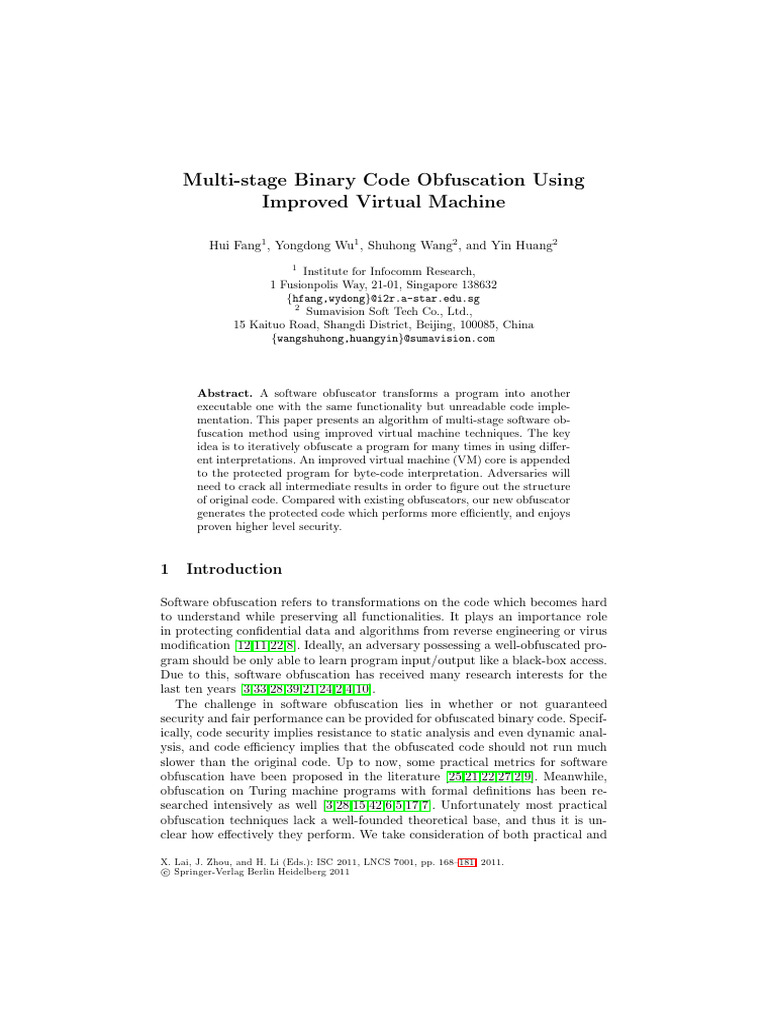 Multi-stage Binary Code Obfuscation using Improved Virtual Machine ... Multi-stage Binary Code Obfuscation using Improved Virtual Machine ...