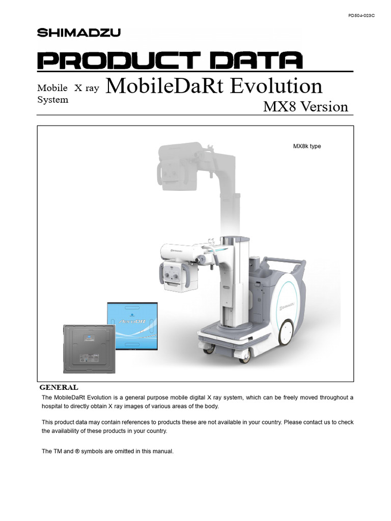 MobileDaRt Evolution MX8 Version | PDF | X Ray | Alternating Current
