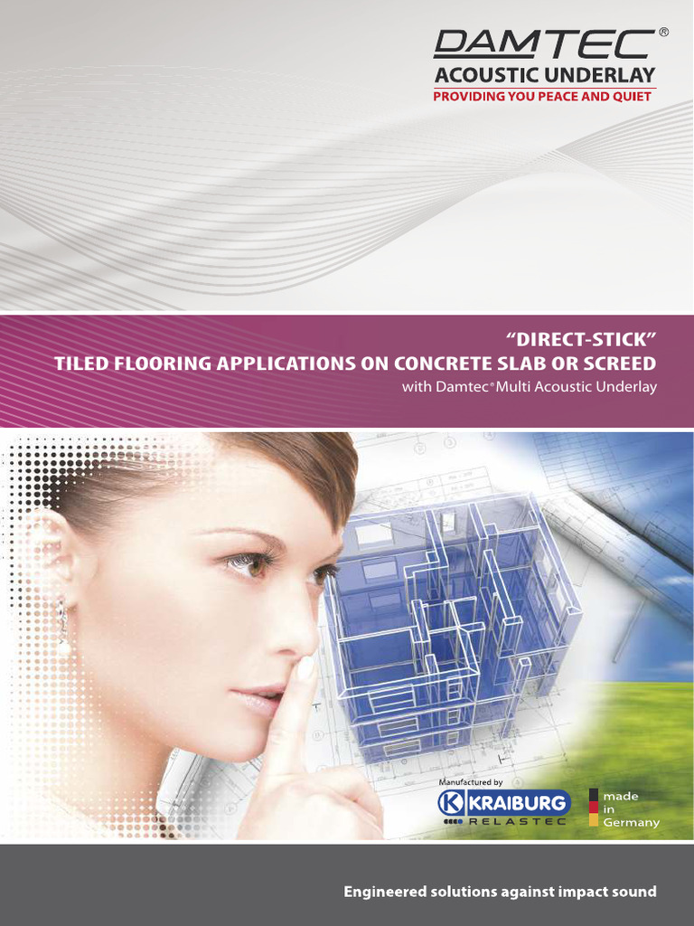 Direct Stick Tiling Brochure Using Damtec Multi | PDF | Floors ...