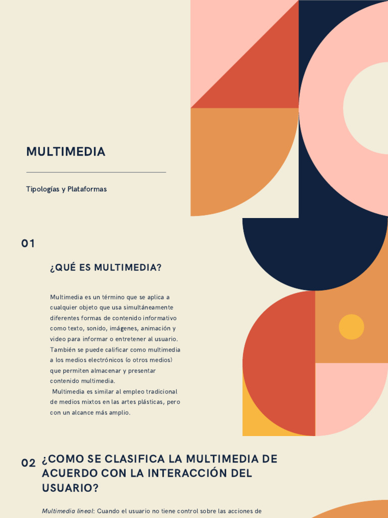 Tipos y Usos de la Multimedia | PDF | Multimedia | Realidad virtual