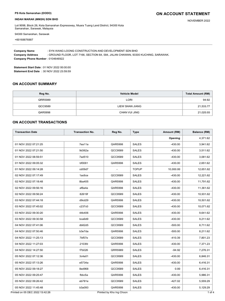 On Account Monthly Statement (15) | PDF