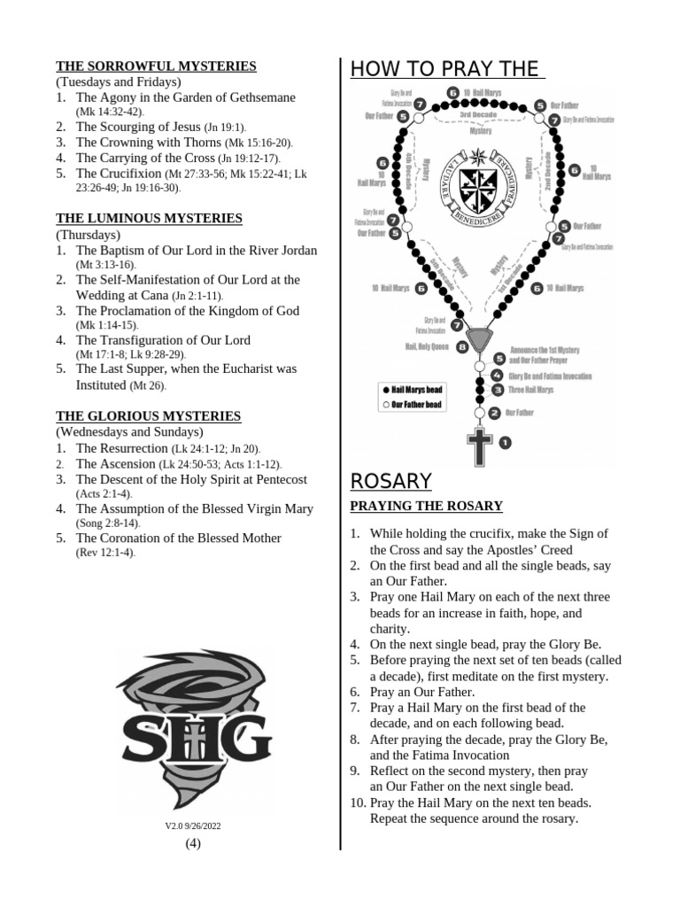 Guide to Praying the Rosary | PDF | Lord's Prayer | Rosary
