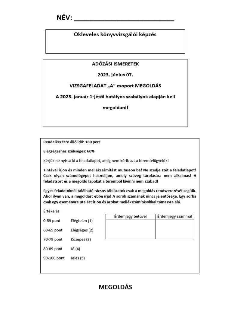 2023.06.07 Ado Megoldas | PDF