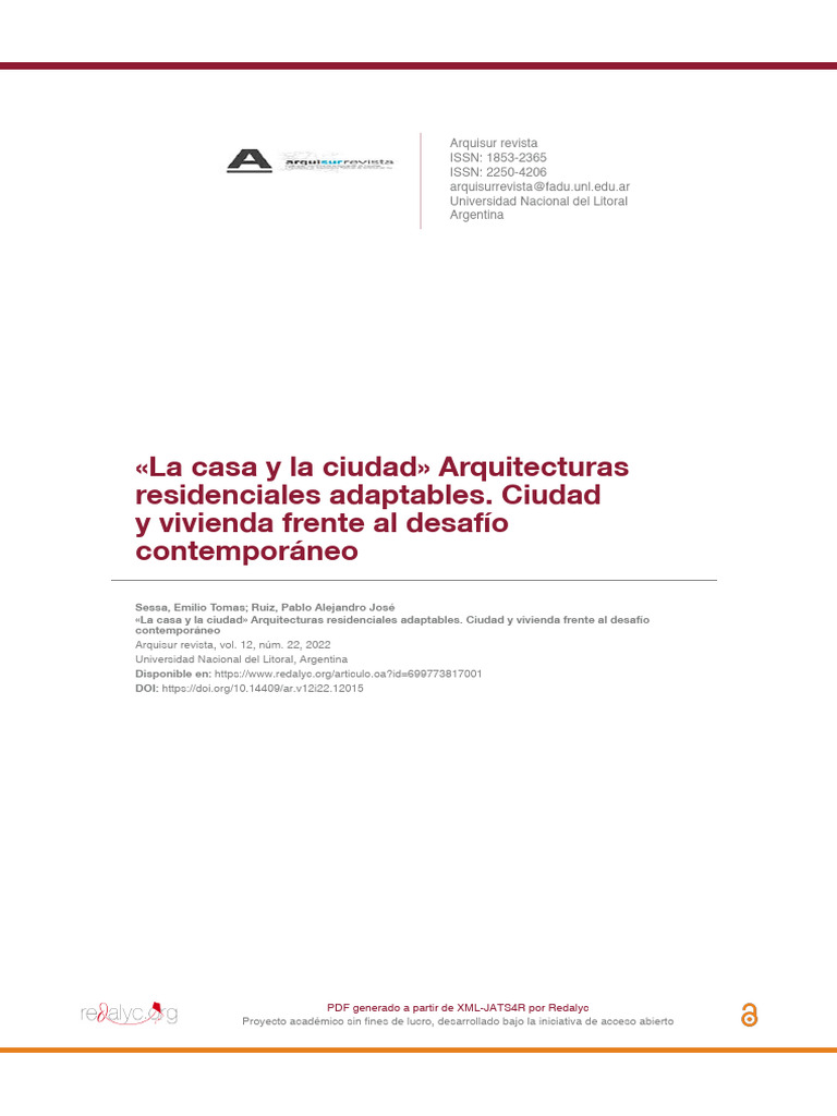 La Casa y La Ciudad | PDF | Barrio residencial | Habitat