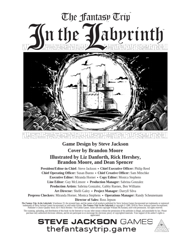 Steve Jackson The Fantasy Trip in The Labyrinth Steve Jackson Games ...