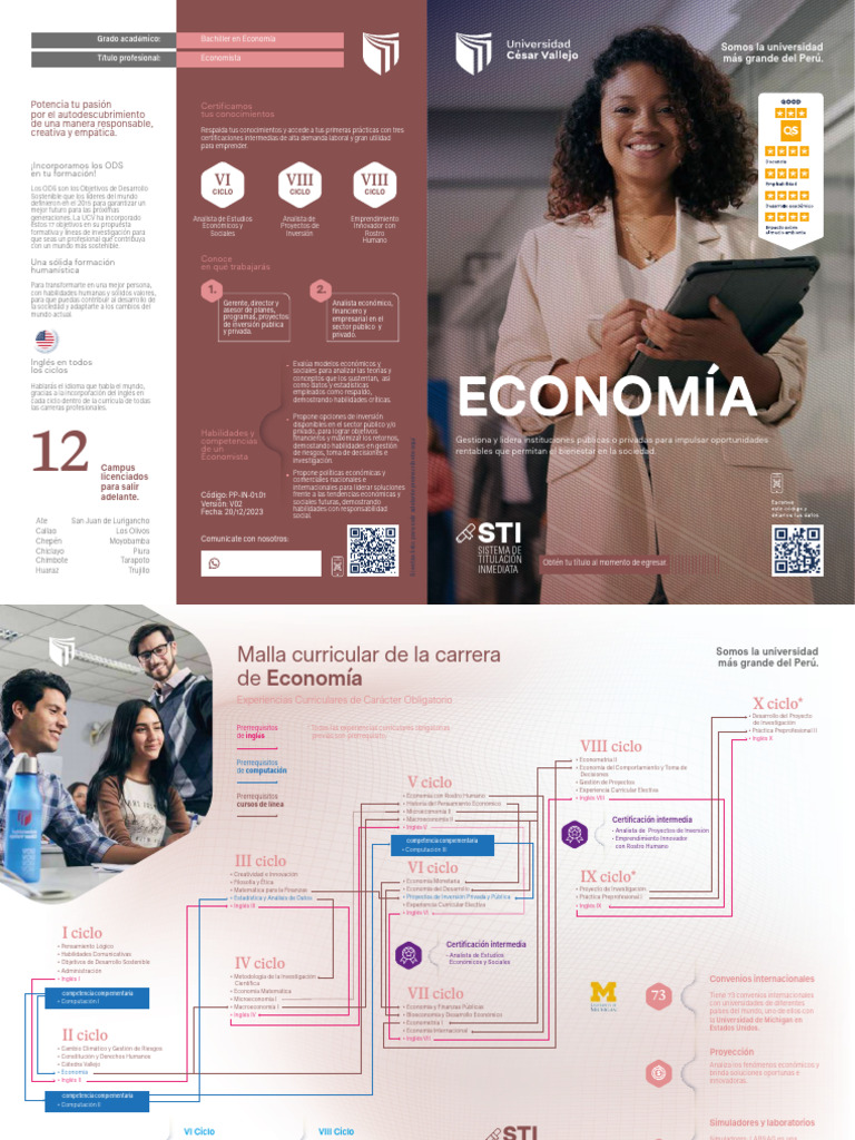 Brochure Economia 2024 | PDF | Economista | Economias