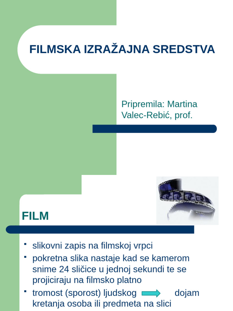 Film I Filmska Izrac5bdajna Sredstva | PDF