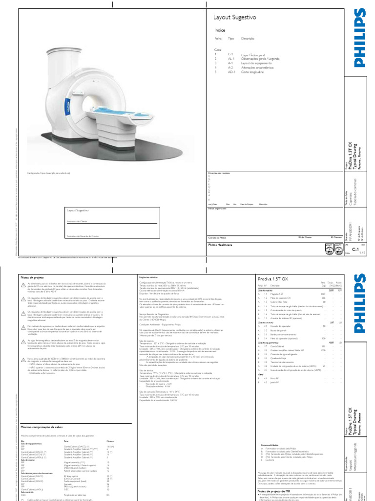 Ressonancia RM - Philips - Layout Típico Prodiva 1.5t CX - Projeto Sala ...