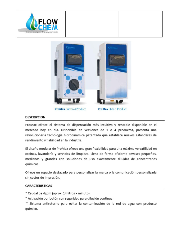Ft-Dosificadores Promax | PDF | Agua