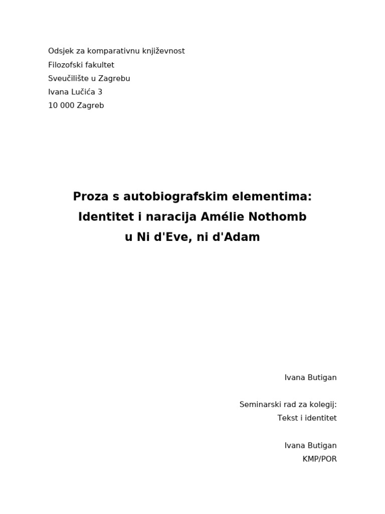 Tekst I Identitet Seminar | PDF