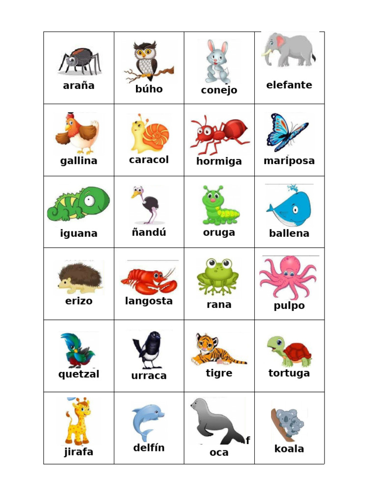 Memorama de Animales | PDF