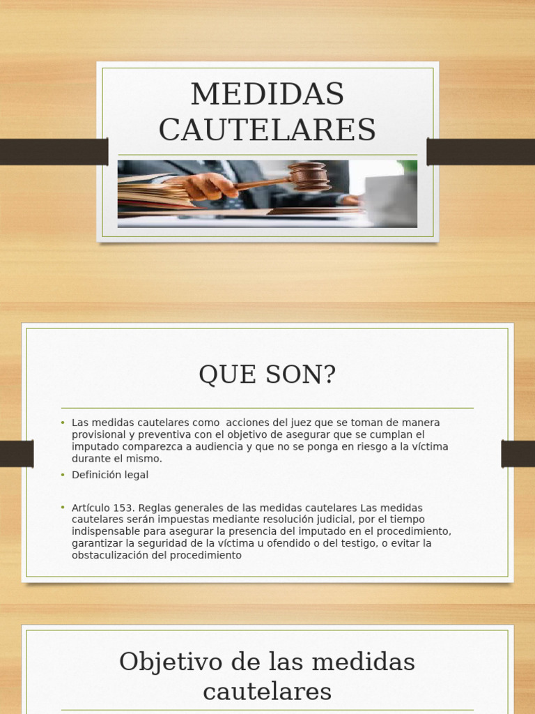 Tipos y Definición de Medidas Cautelares | PDF | Mandato | Justicia