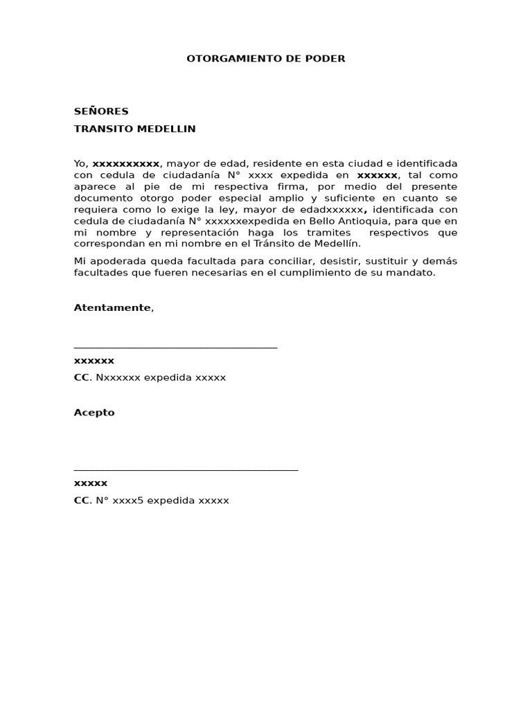 Otorgamiento de Poder | PDF