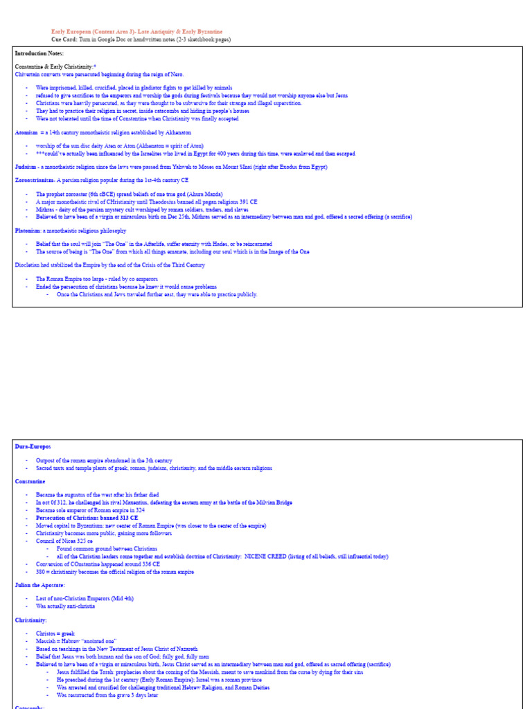 Late Antiquity & Early Byzantine | PDF | Jesus | Monotheism