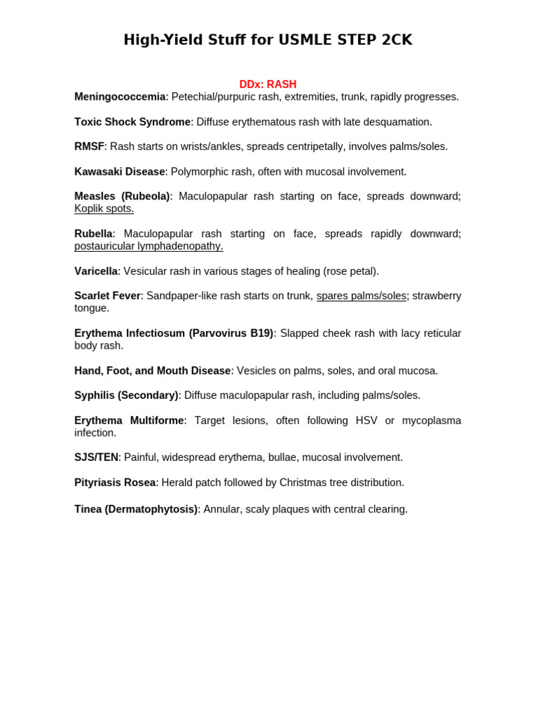 High-Yield USMLE Step 2CK Review Guide | PDF | Diseases And Disorders ...