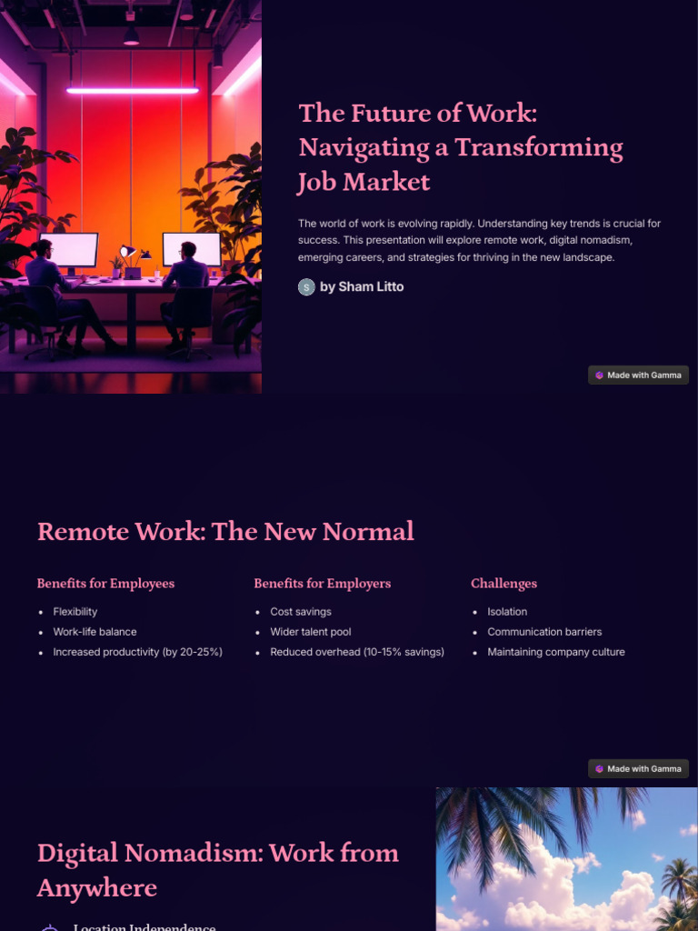 The Future of Work Navigating A Transforming Job Market | PDF | Cost Of ...