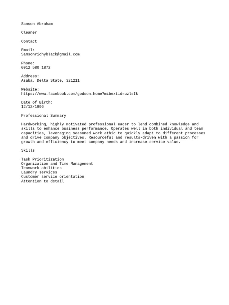 Samson Abraham Resume | PDF