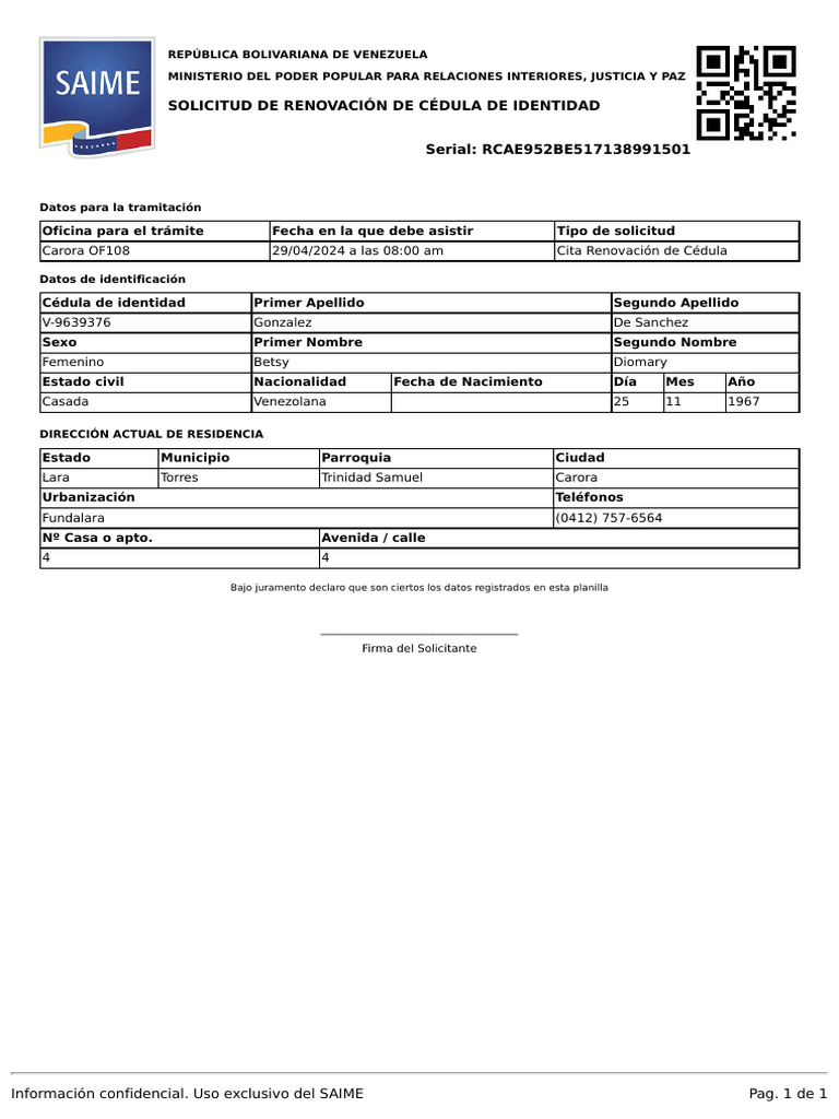 Cita Cedula Mami | PDF