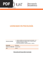 Plan de Estudios - Psicología SUAyED | PDF | Sicología | Psicología clínica