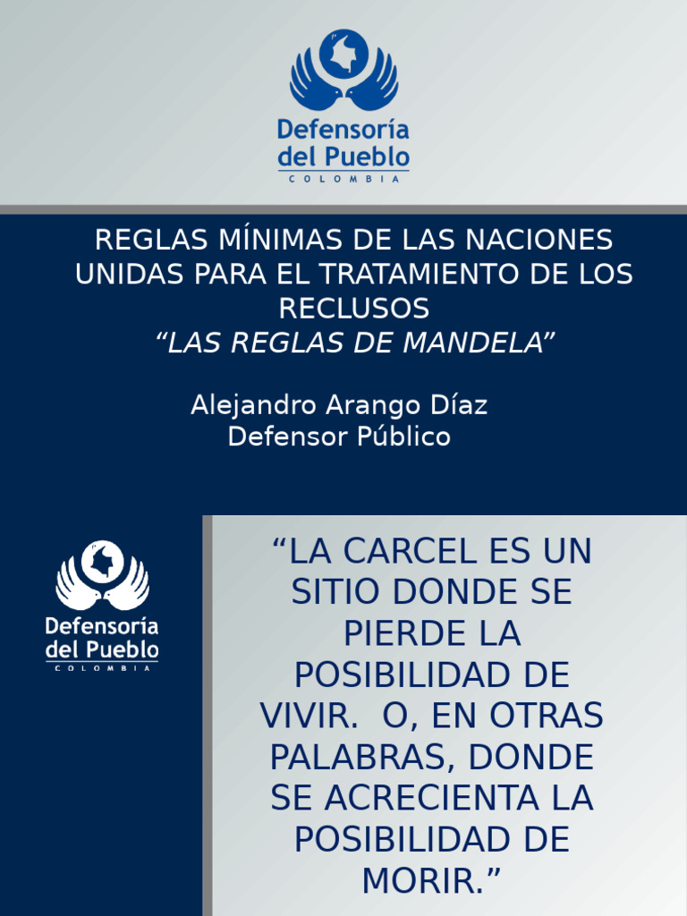 Reglas de Mandela Inpec | PDF | Prisión | Justicia