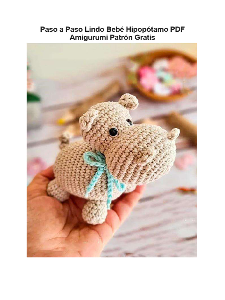 Bebe Hipopotamo | PDF | Amigurumi | Costura