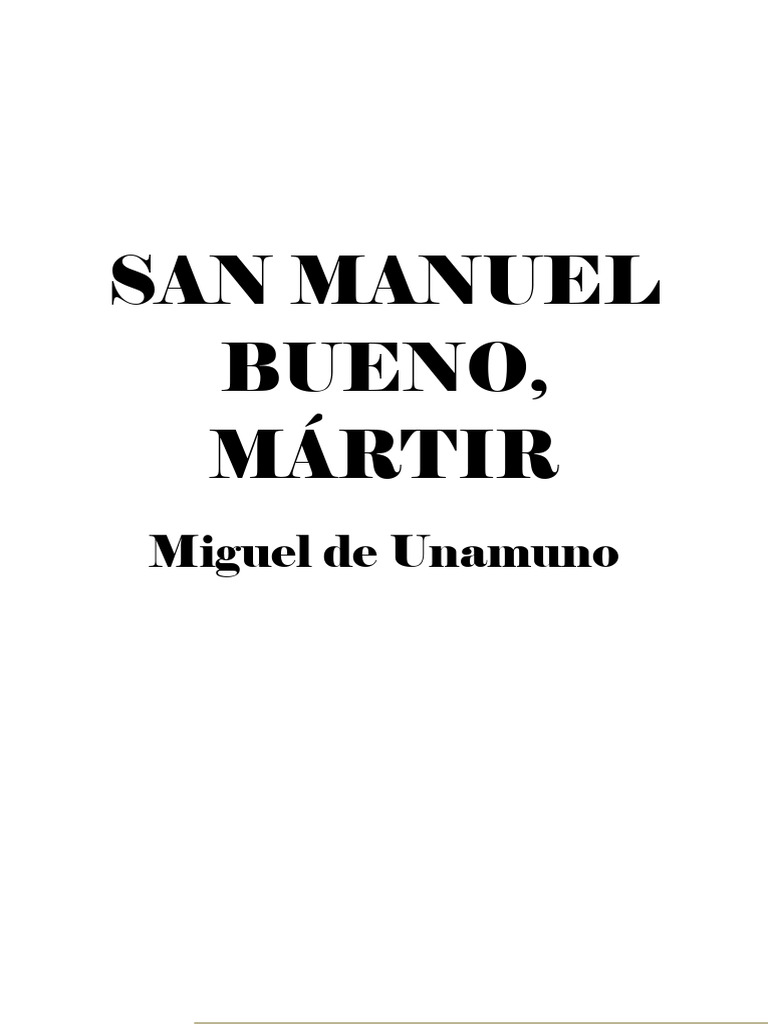 San Manuel Bueno, Mártir | PDF | Verdad | eucaristía