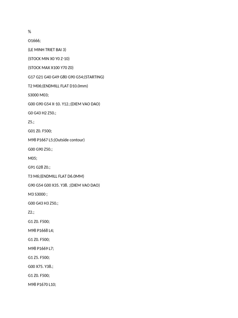 G-Code - Bai Tu Lam | PDF